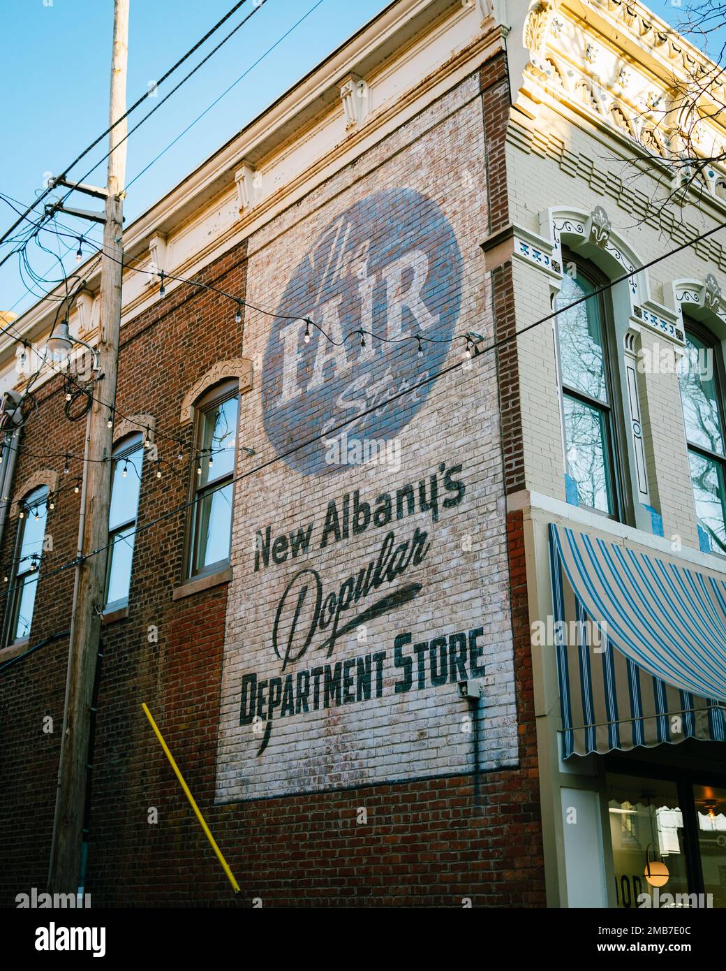 The Fair vintage sign, New Albany, Indiana Stock Photo - Alamy