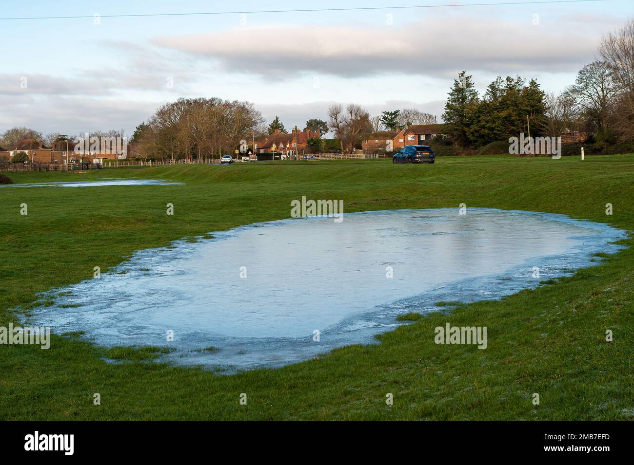 Dorney, Buckinghamshire, UK. 20th January, 2023. Floodwater on the ...