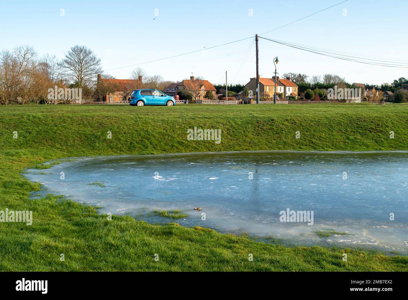 Dorney, Buckinghamshire, UK. 20th January, 2023. Floodwater on the ...