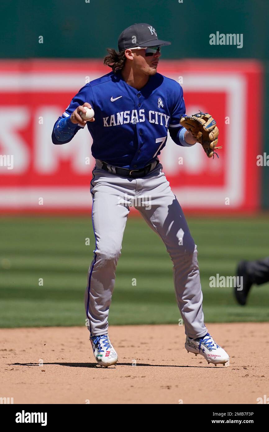 Kansas City Royals' Bobby Witt Jr. during a baseball game against the ...