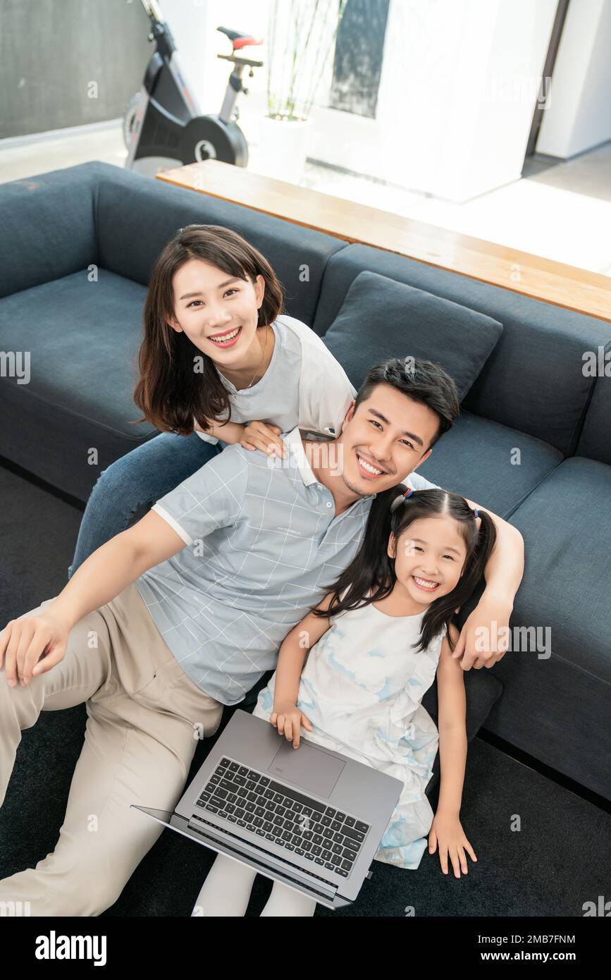 The happy family Stock Photo - Alamy