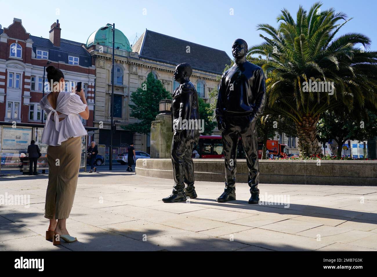 The artwork Warm Shores by artist Thomas J. Price is unveiled outside ...