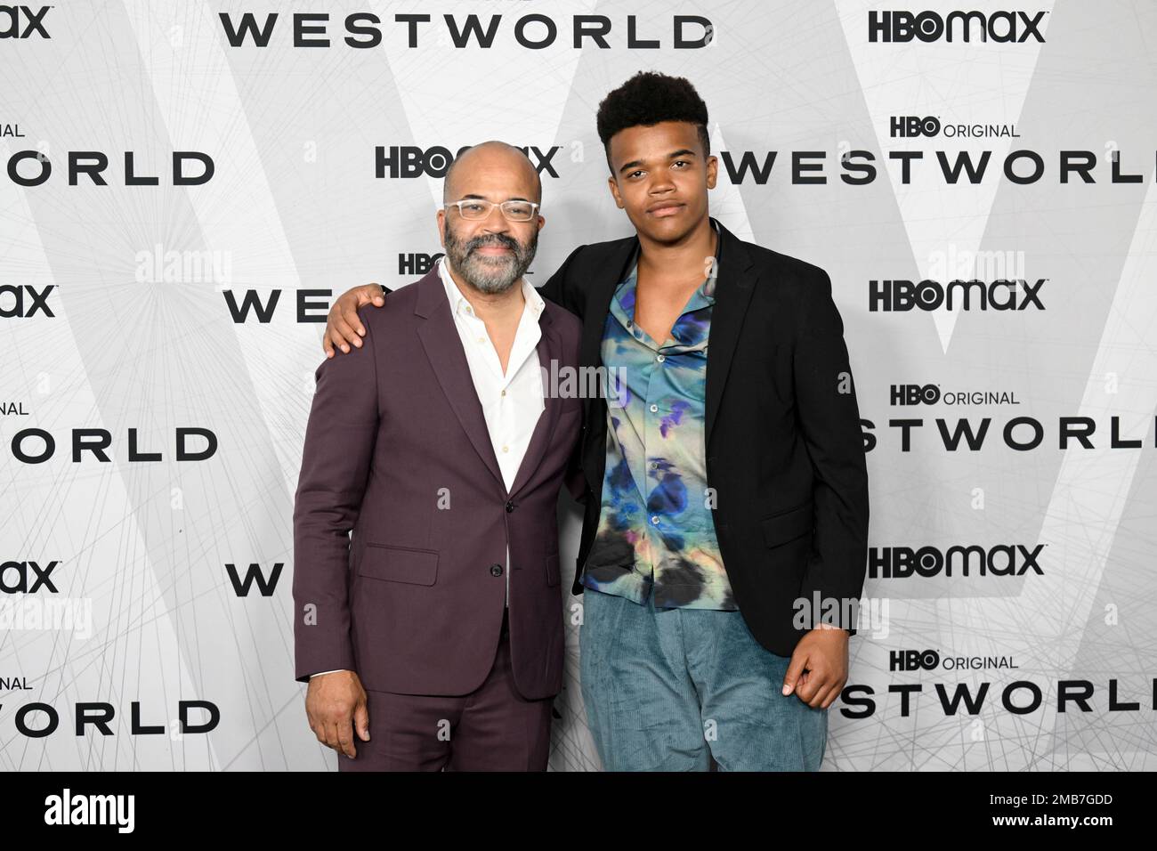 Jeffrey Wright, left, and son Elijah Wright attend the premiere of HBO ...