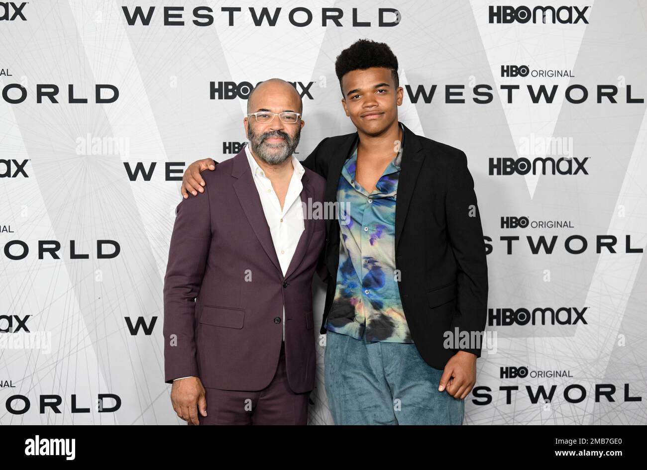 Jeffrey Wright, left, and son Elijah Wright attend the premiere of HBO ...