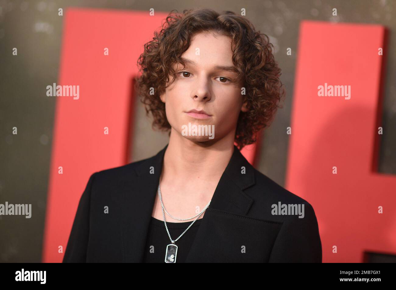 Mason Thames arrives at the Los Angeles premiere of "The Black Phone ...
