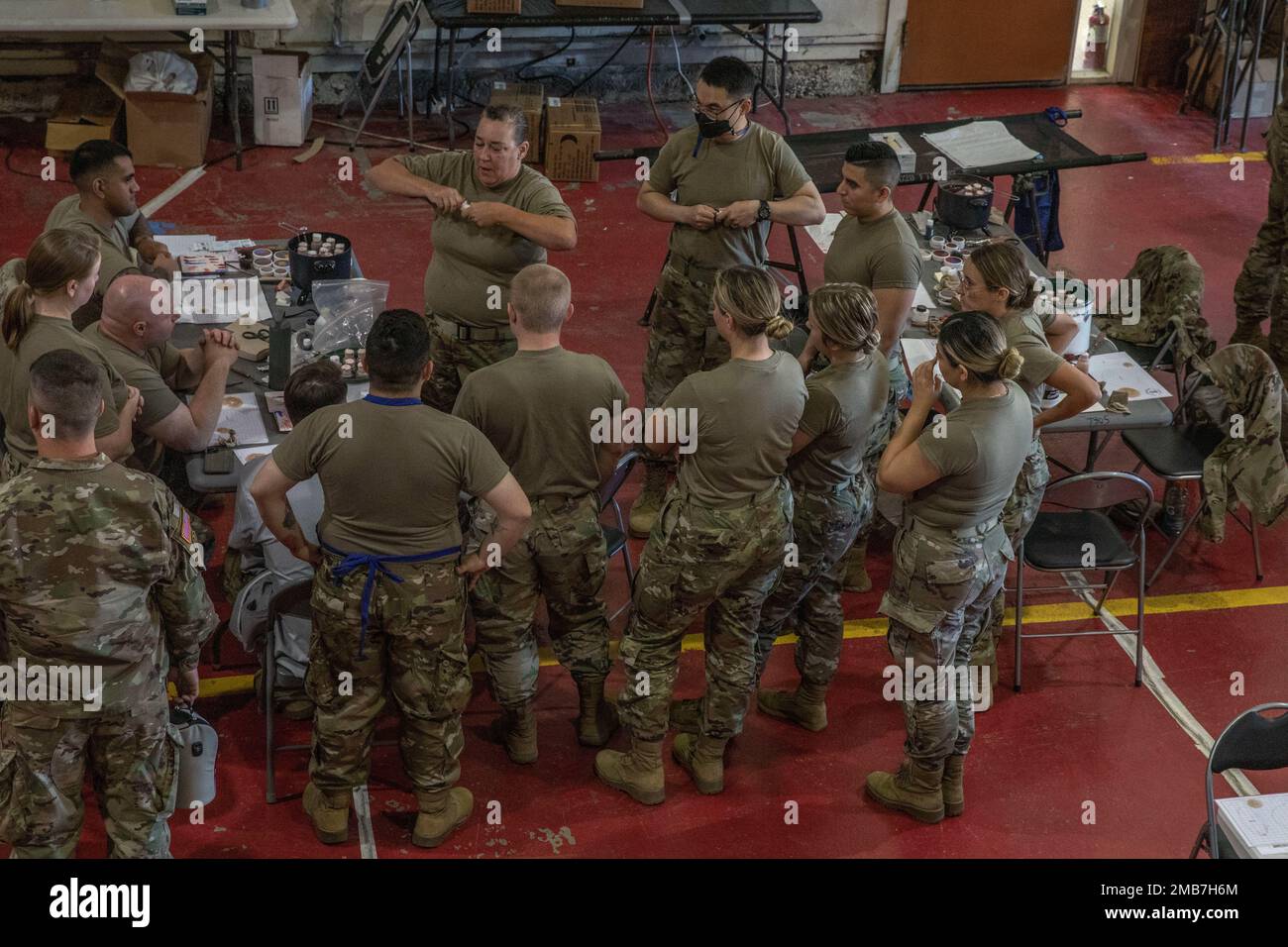 Army Reserve Sgt. 1st Class Kristina Boettcher (top left), a subject ...