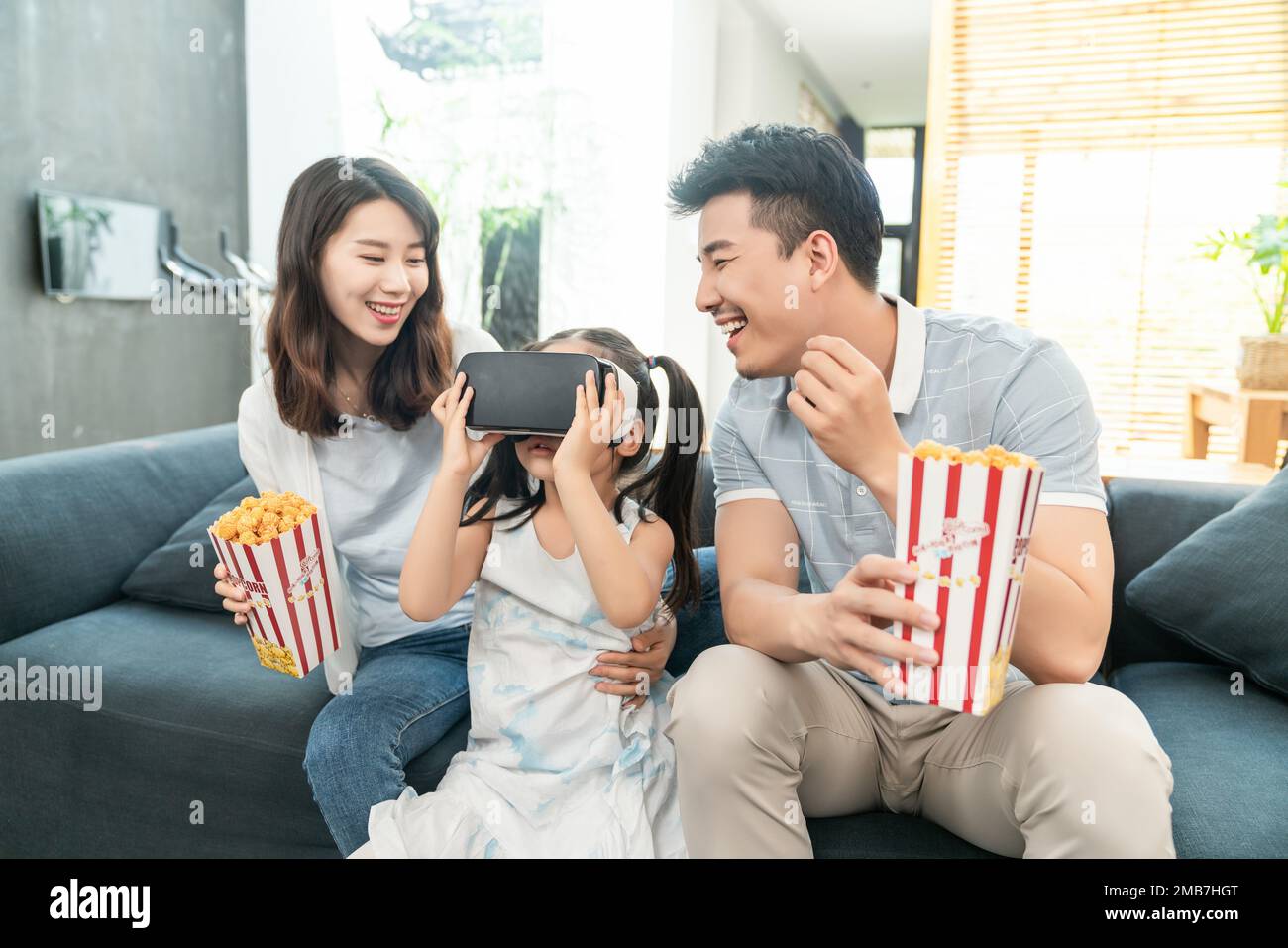 The happy family Stock Photo - Alamy