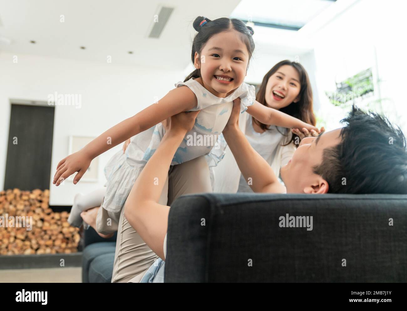 The happy family Stock Photo - Alamy