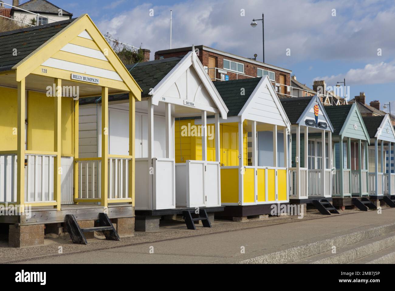 colourful beach huts Stock Photo - Alamy