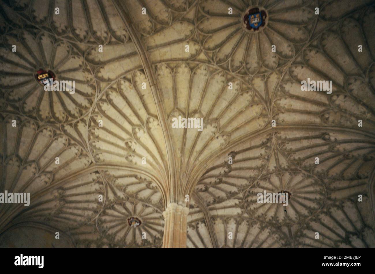 The beautiful Gothic style ceiling in the church, fan vault Stock Photo ...