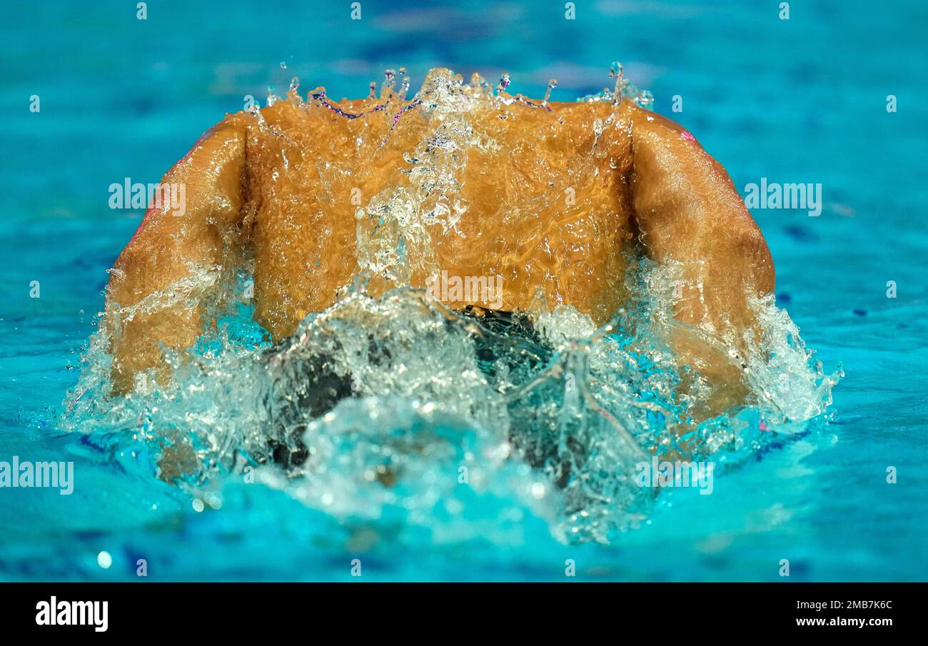 Kristof Milak of Hungary competes in the Men 200m Butterfly final at ...