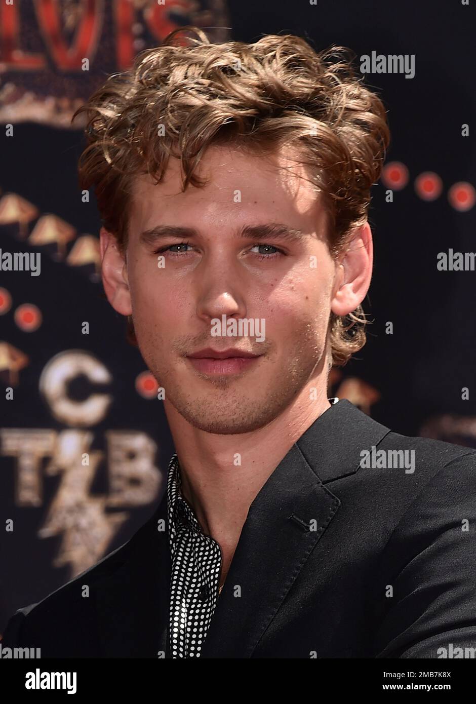 Actor Austin Butler, from the film "Elvis," attends a handprint ...