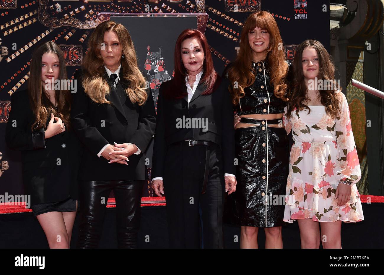 Harper Presley Lockwood, from left, Lisa Marie Presley, Priscilla ...