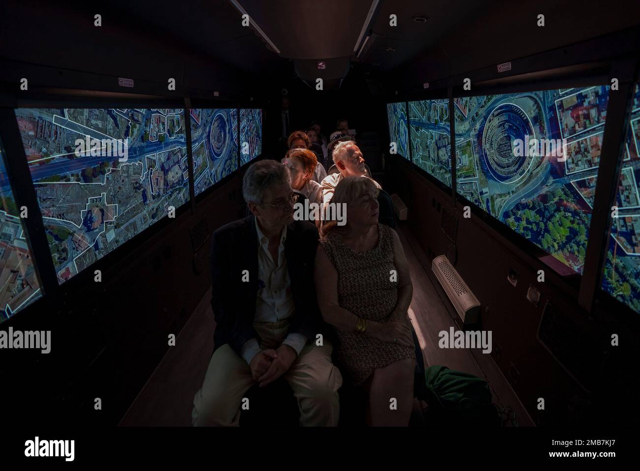 Journalists participating in the first tour of the Imperial Rome ...