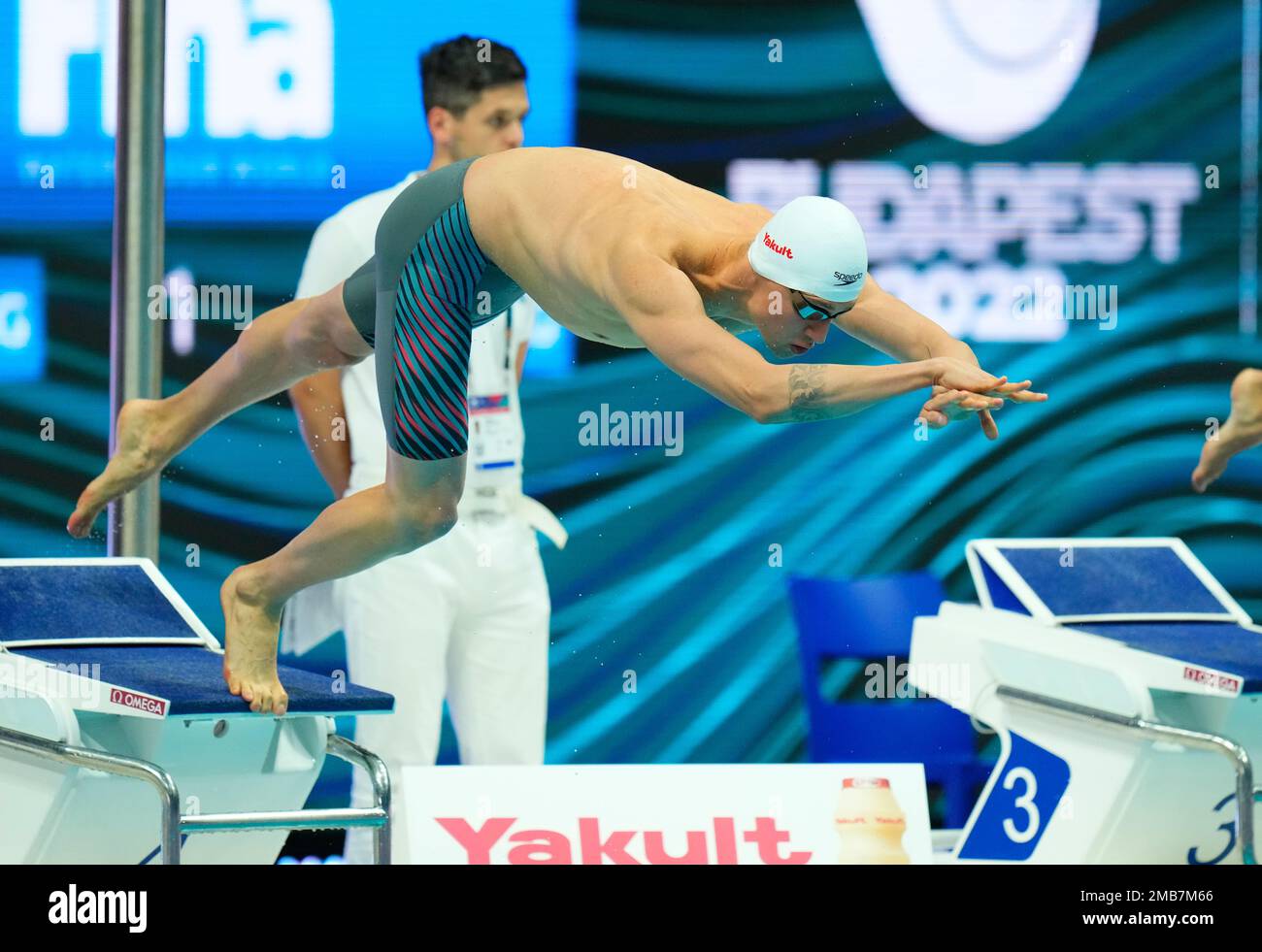 Mykhailo Romanchuk of Ukraine competes in the Men 800m Freestyle final ...