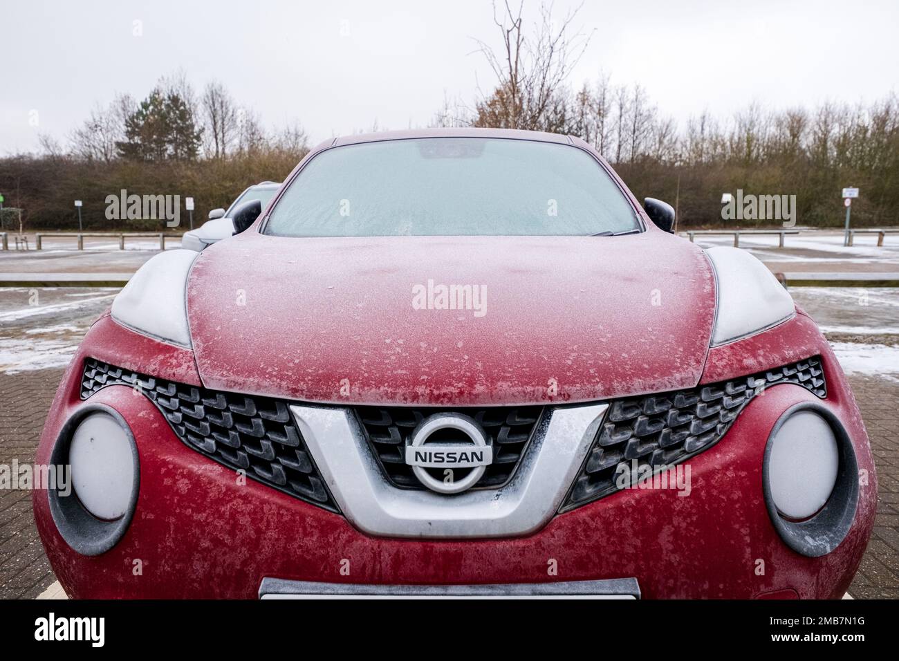 Newcastle England: 18th Dec 2022: A frozen icy cold Nissan during ...