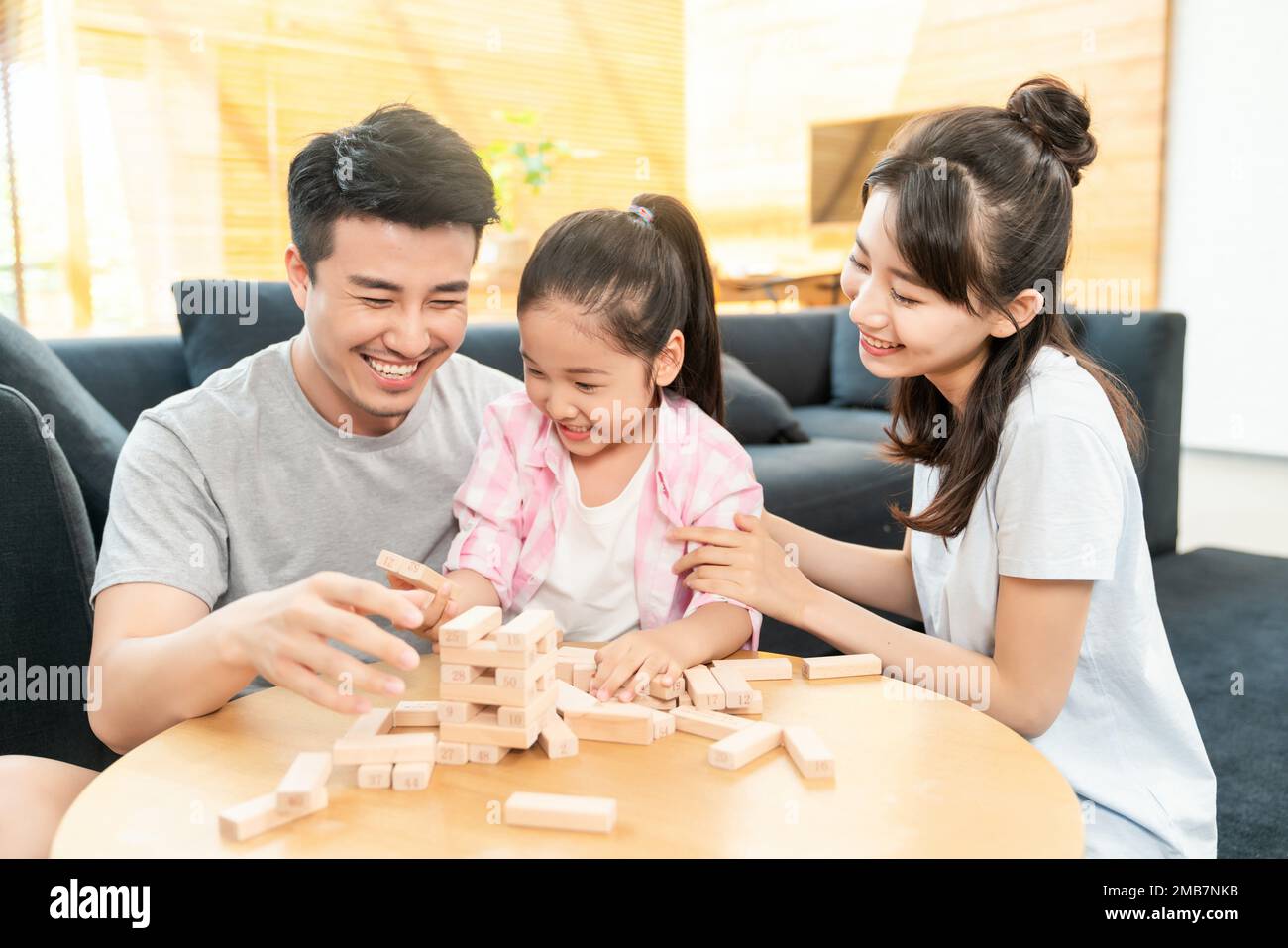 The happy family Stock Photo - Alamy