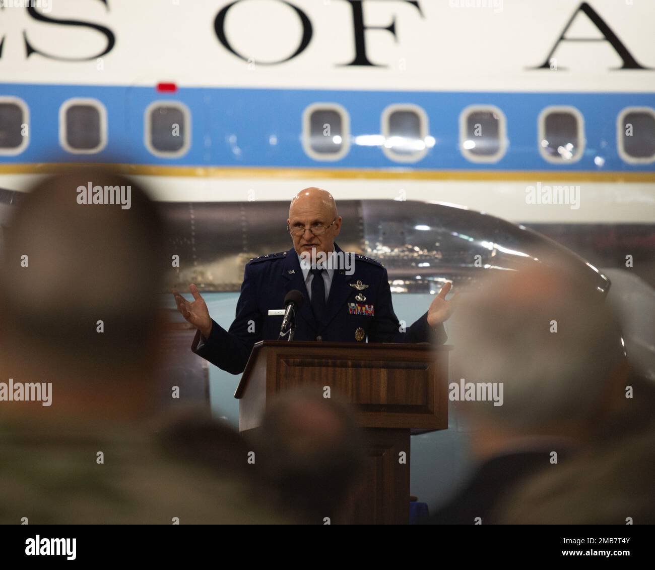 U.S. Air Force Gen. Arnold W. Bunch, Jr. speaks to the audience during ...