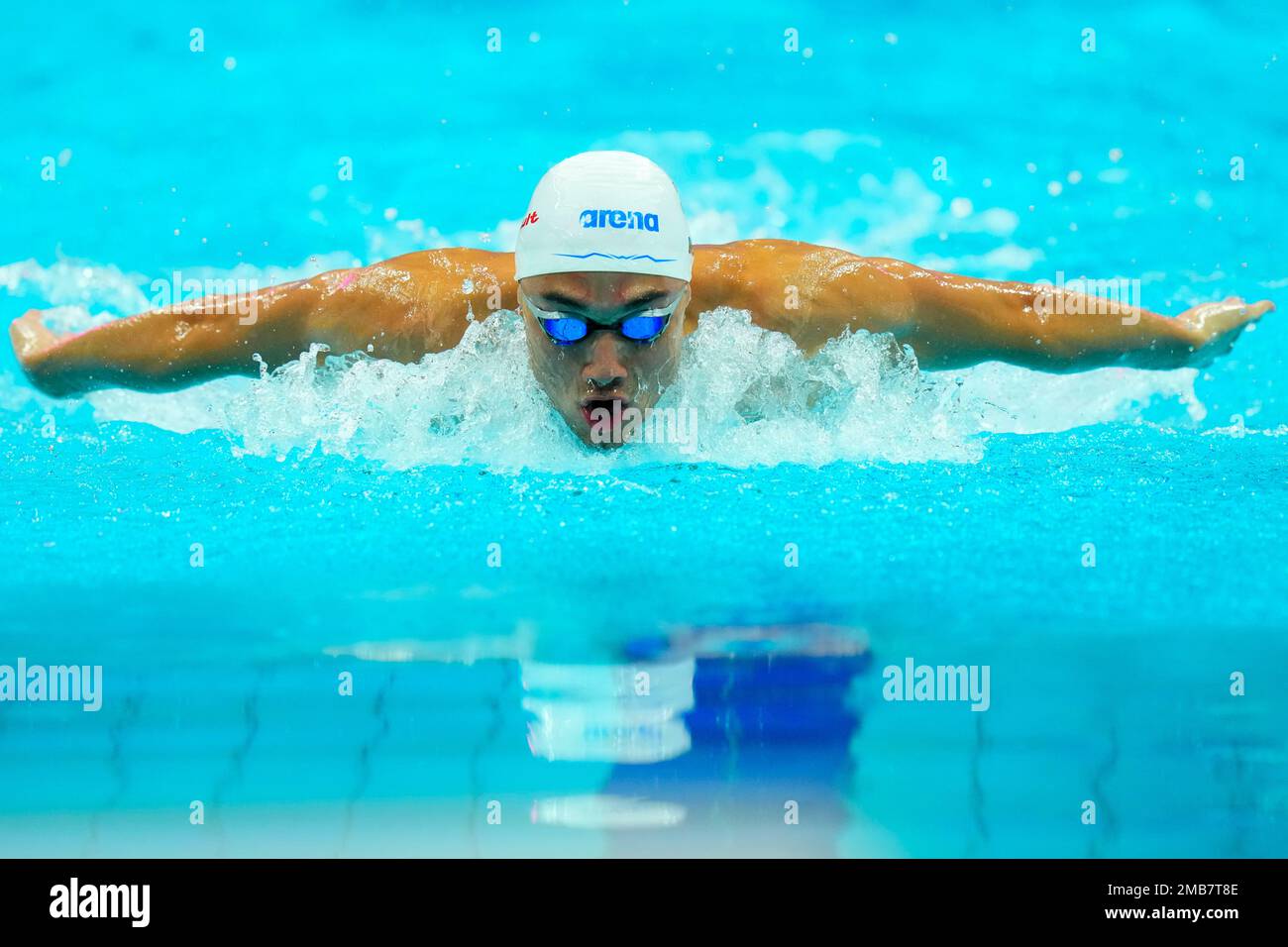 Kristof Milak of Hungary competes in his Men 200m Butterfly semifinal ...