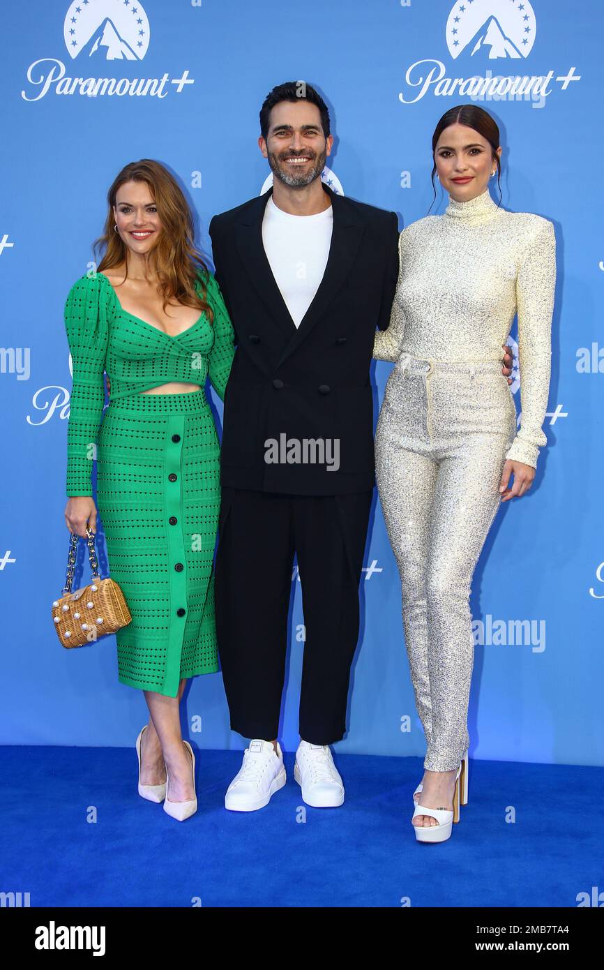 Holland Roden, from left, Tyler Hoechlin and Shelley Hennig pose for ...