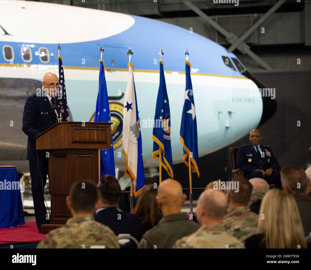 U.S. Air Force Gen. Arnold W. Bunch, Jr. speaks during his retirement ...