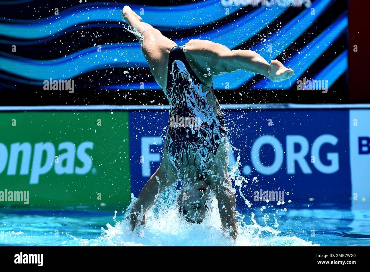 People's Republic of China's Haoyu Shi and Yiyao Zhang compete during ...