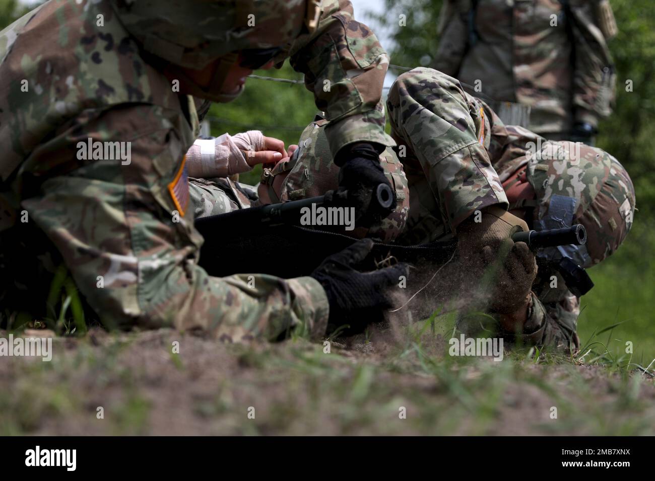 Combat medics with the 2nd Battalion, 127th Infantry Regiment and 1st ...