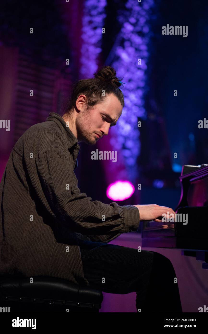 Glasgow Scotland. 19 January 2023. Fergus McCreadie Scottish jazz ...