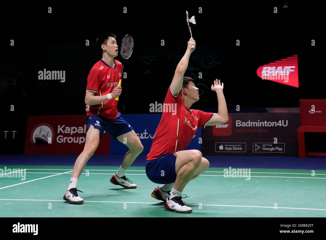 China's Liu Yu Chen, right, and Ou Xuan Yi compete against South Korea ...