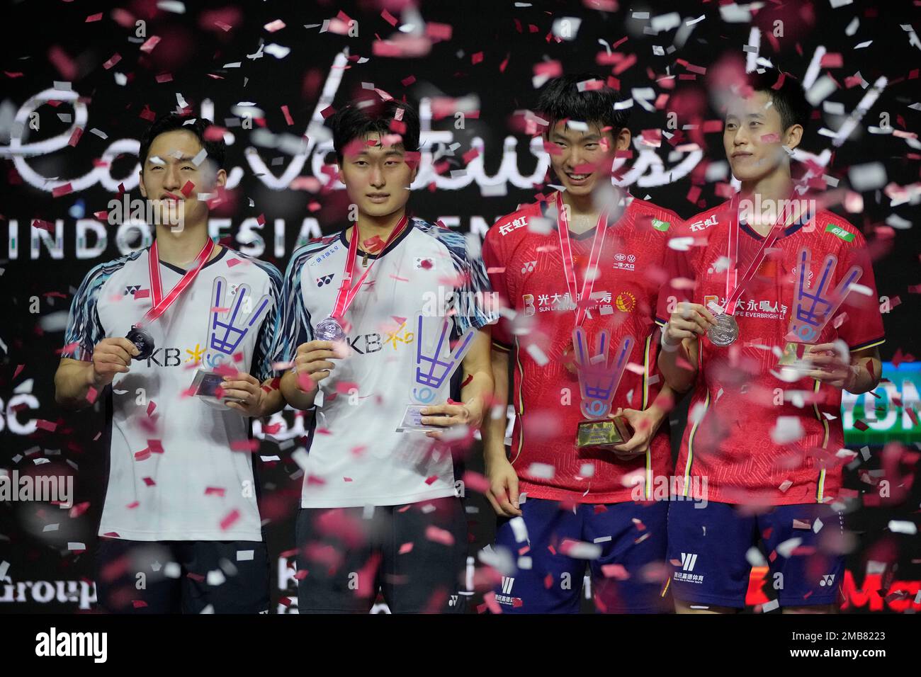 First place winners Liu Yu Chen, left, and Ou Xuan Yi of China ...