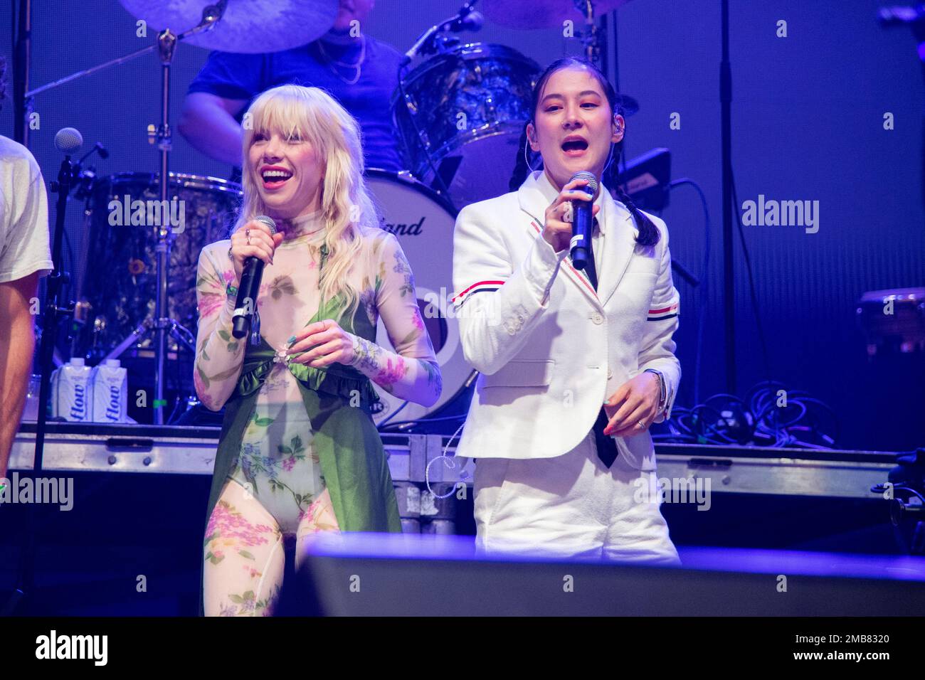 Carly Rae Jepsen, left, and Japanese Breakfast perform during Jack ...