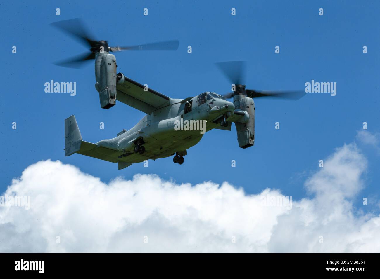 A U.S. Marine Corps MV-22 Osprey assigned to Marine Medium Tiltrotor ...