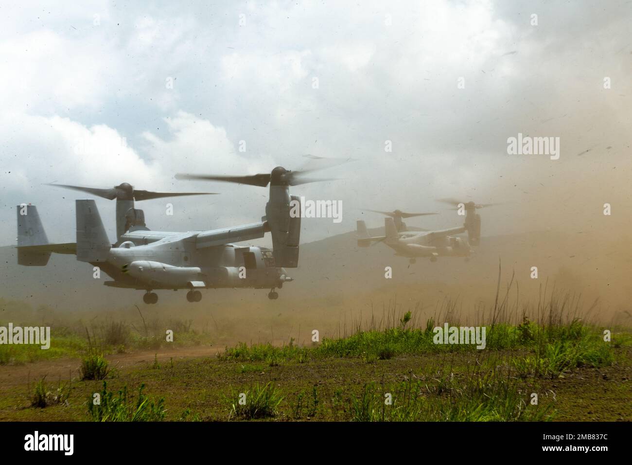 U.S. Marine Corps MV-22 Ospreys with Marine Medium Tiltrotor Squadron ...