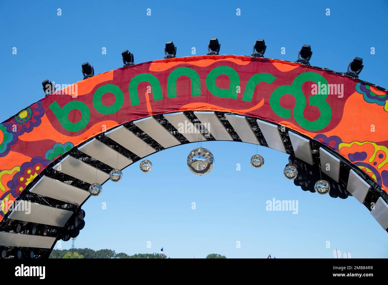 The Bonnaroo arch is seen at the Bonnaroo Music and Arts Festival on ...