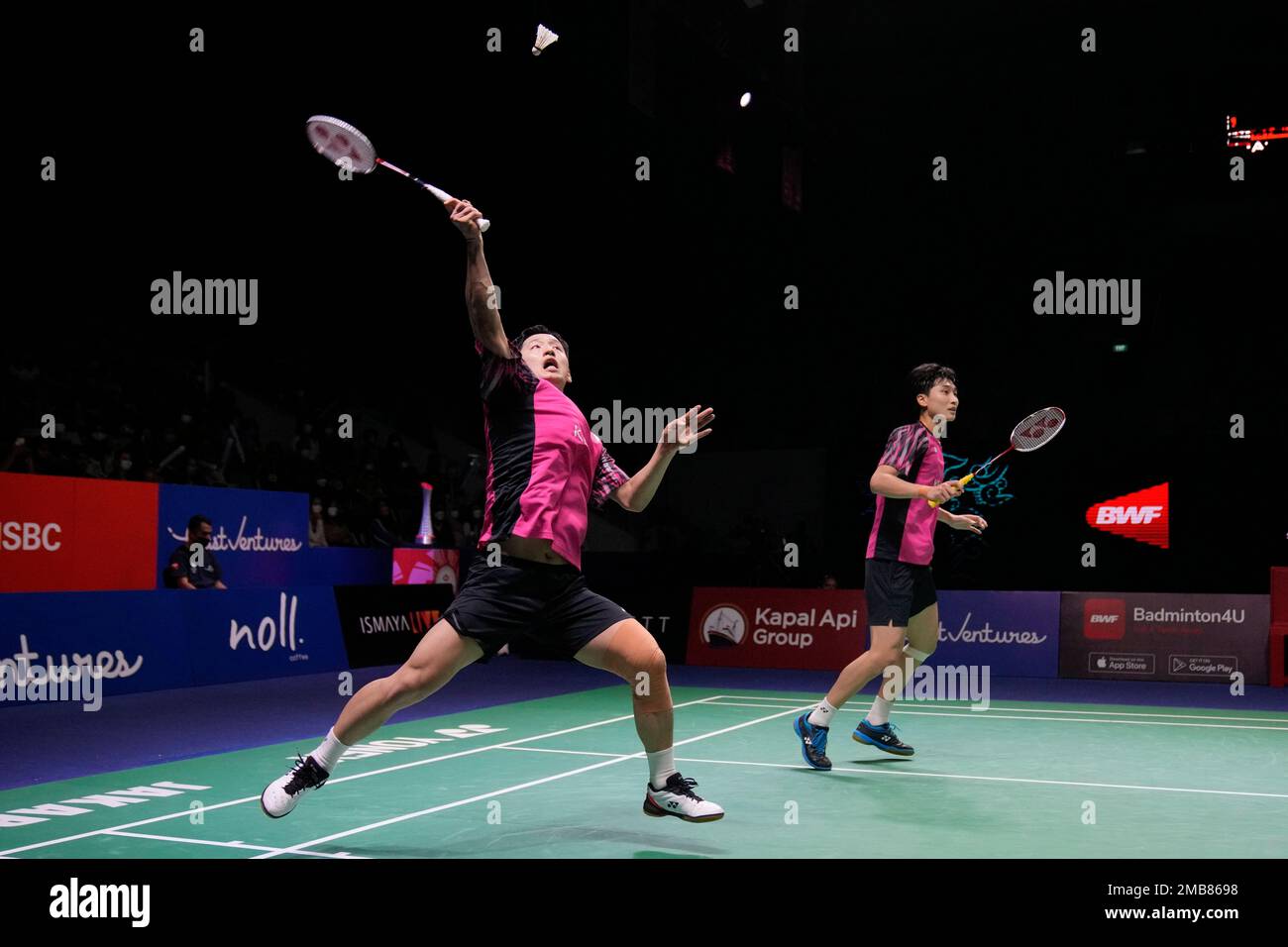 South Korea's Choi Sol-gyu, left, and Kim Won-ho compete against ...