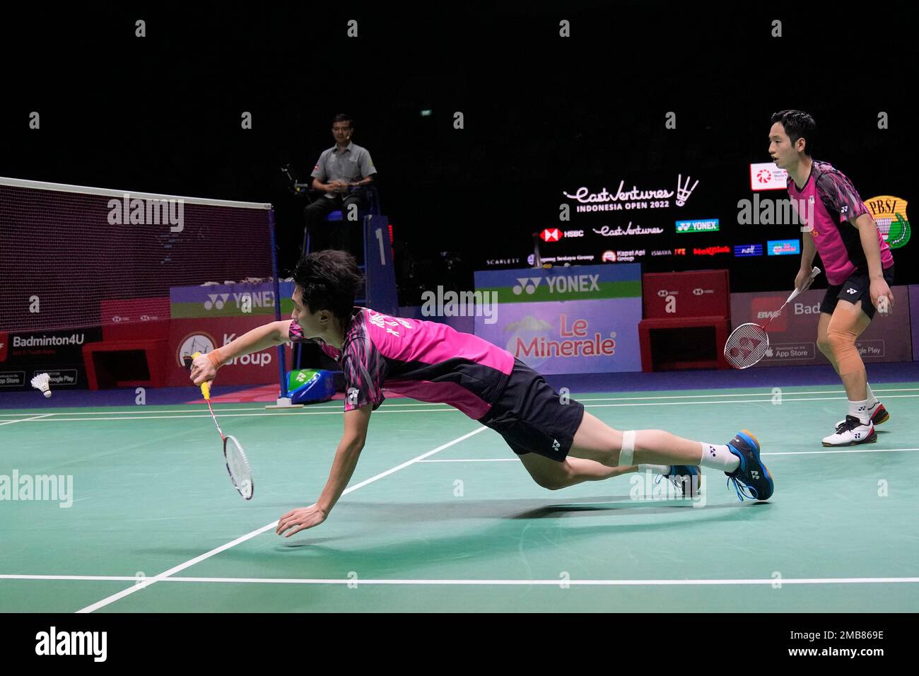 South Korea's Choi Sol-gyu, right, and Kim Won-ho compete against ...