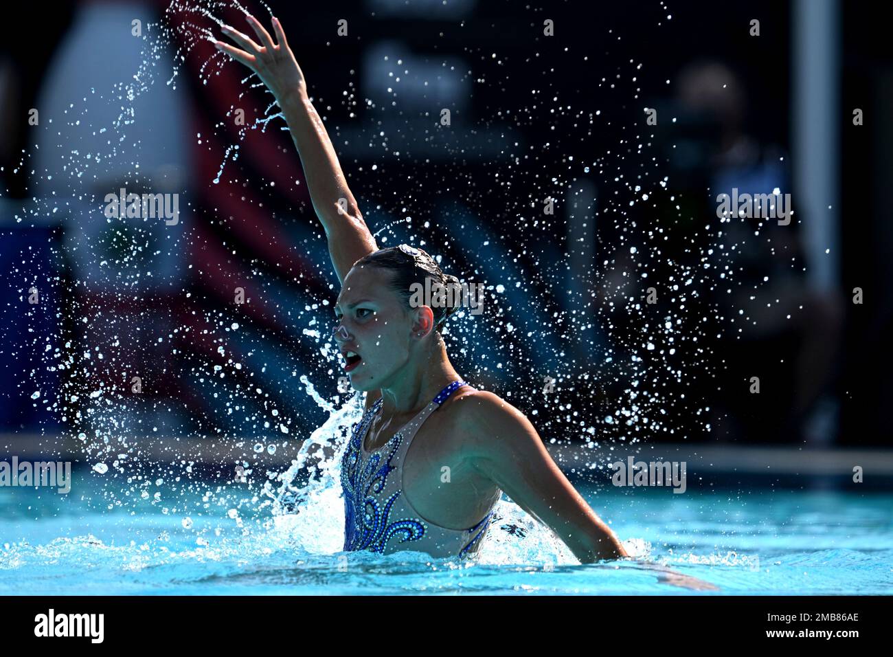 Ukraine's Marta Fedina competes during solo technical final of artistic ...