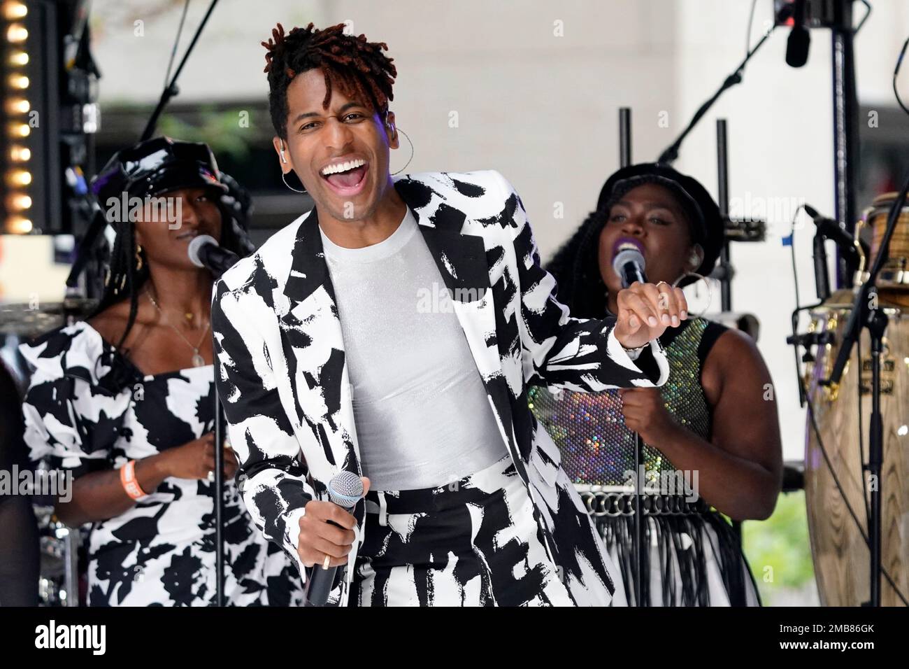 Jon Batiste performs on NBC's Today show at Rockefeller Plaza on Friday ...