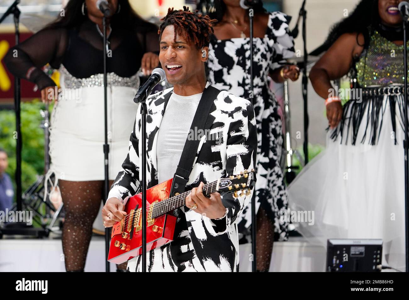 Jon Batiste performs on NBC's Today show at Rockefeller Plaza on Friday ...