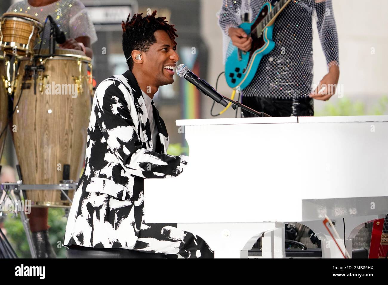 Jon Batiste performs on NBC's Today show at Rockefeller Plaza on Friday ...