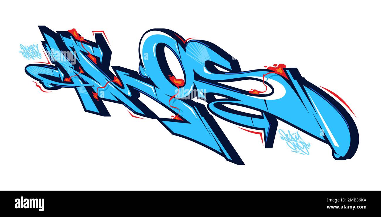 Colorful Abstract Isolated Graffiti Street Art Style Word Amos ...