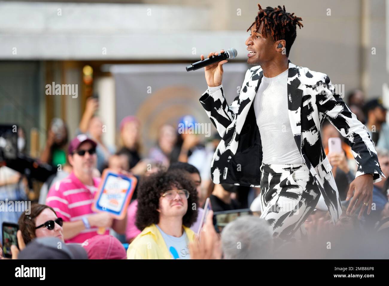 Jon Batiste performs on NBC's Today show at Rockefeller Plaza on Friday ...