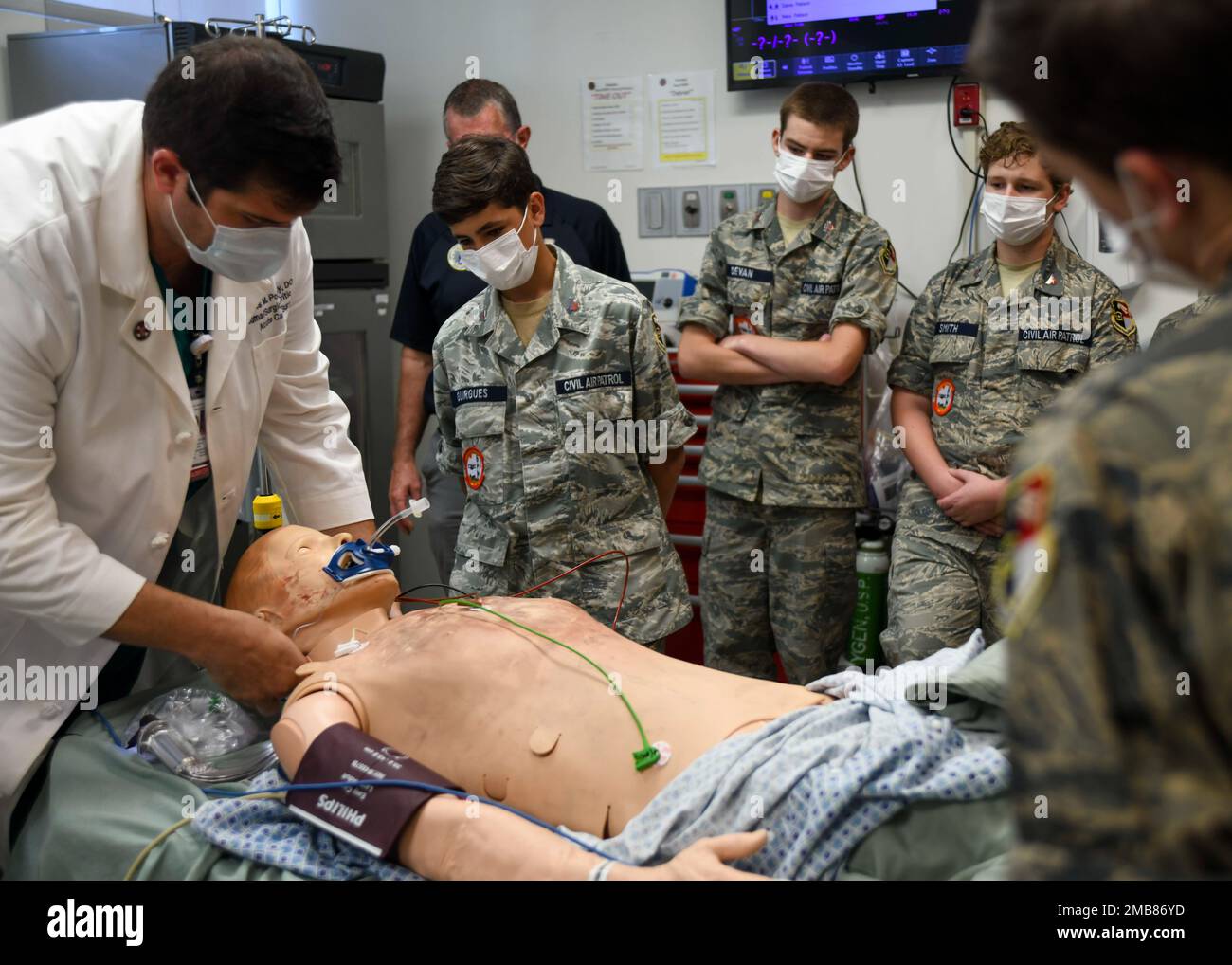 Cadets with Cunningham Field Composite Squadron Civil Air Patrol NC 160 visited Naval Medical ...