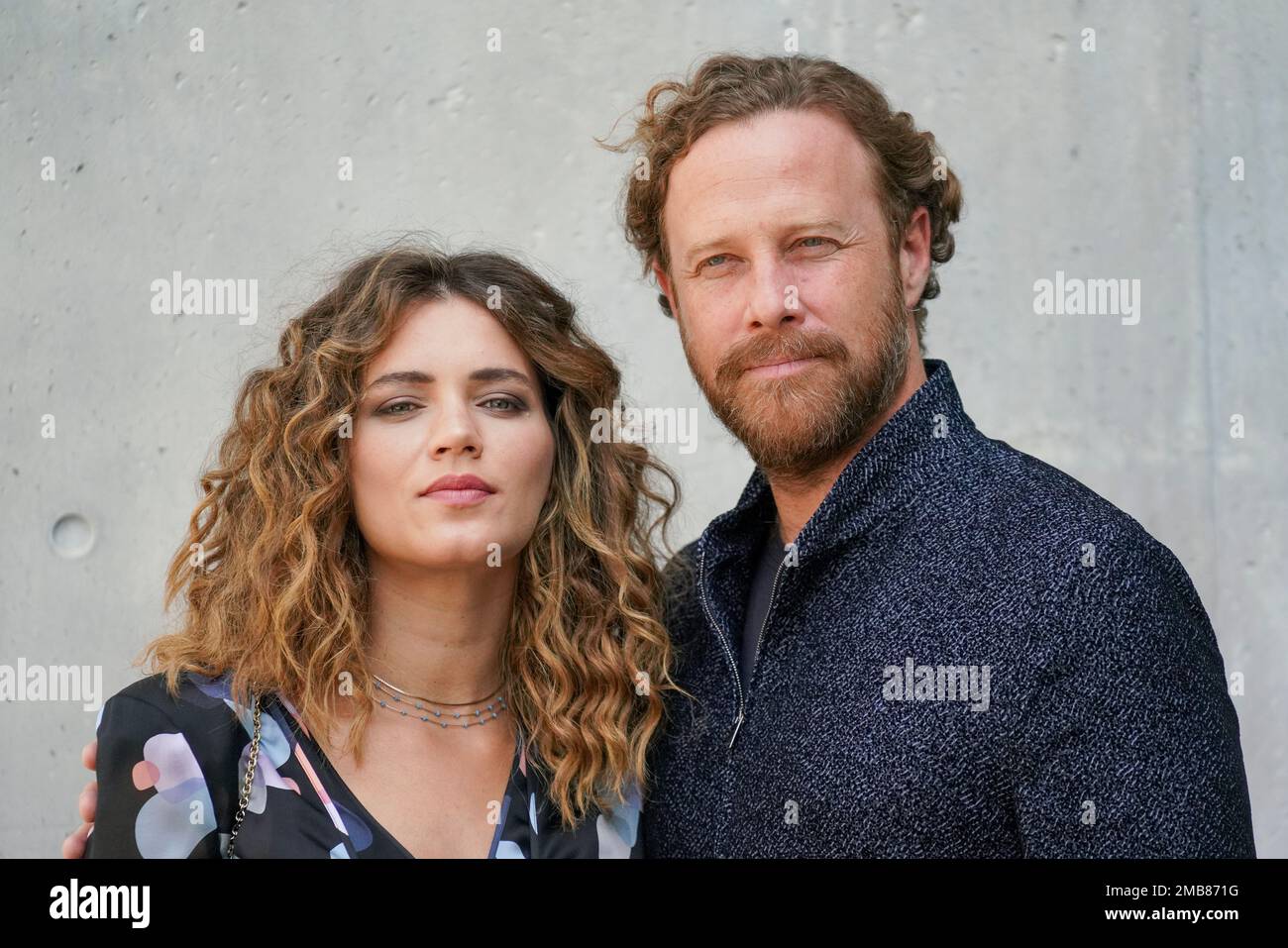 Giusy Buscemi, left, and Jan Michelini pose for photographers after the ...