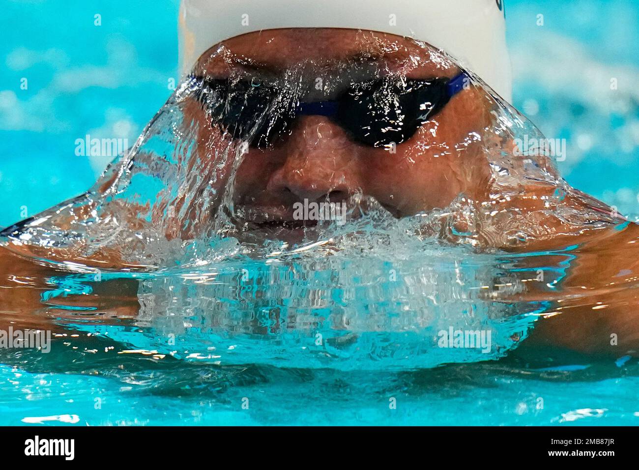 Carson Foster of the United States competes during his 400m individual ...