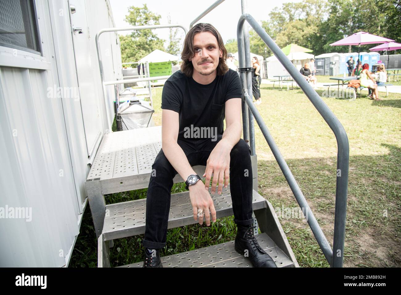 Patrick Droney poses for a portrait during the Bonnaroo Music and Arts ...