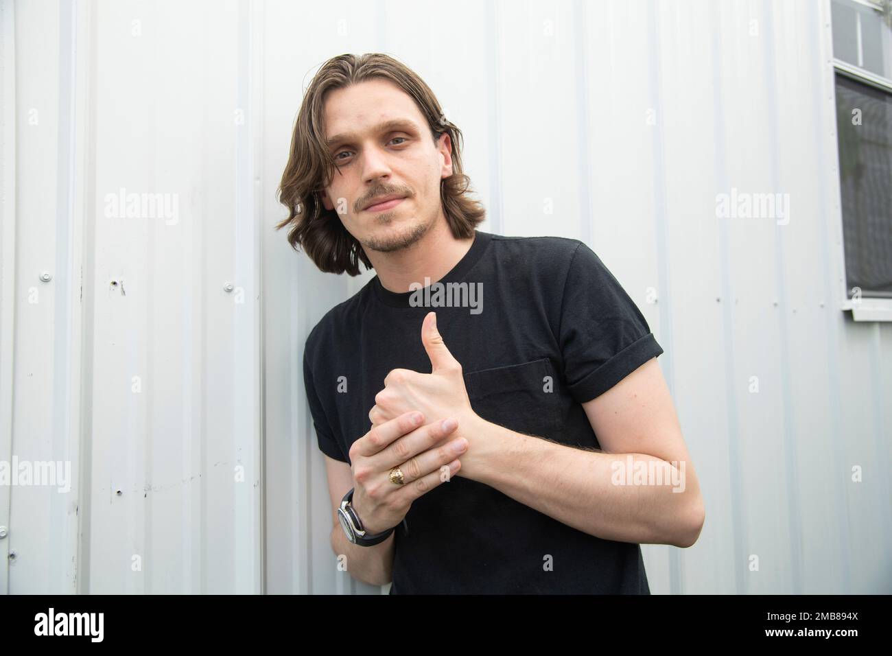 Patrick Droney poses for a portrait during the Bonnaroo Music and Arts ...