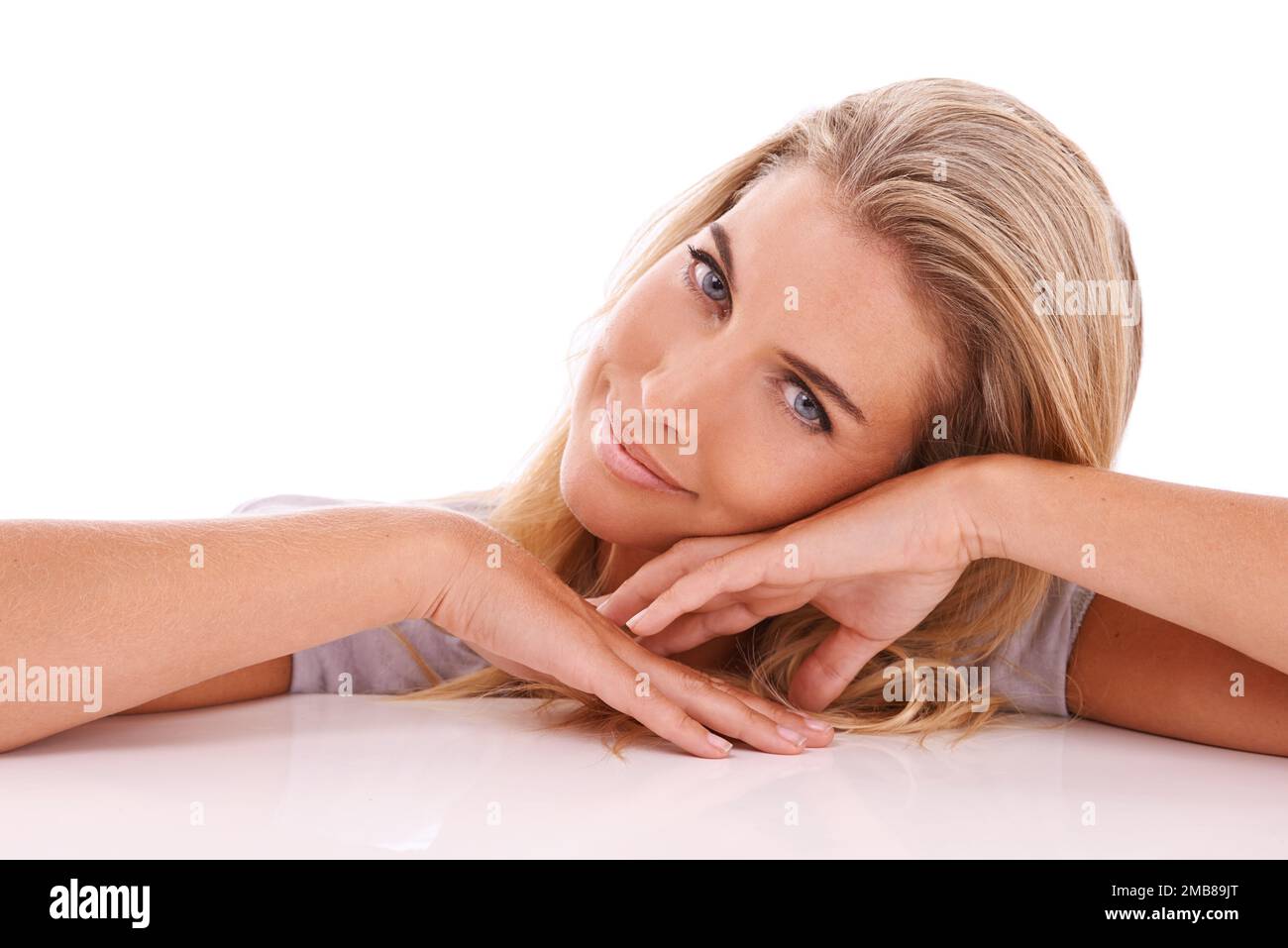 Cosmetics, peace and portrait of woman with confidence, happiness and ...