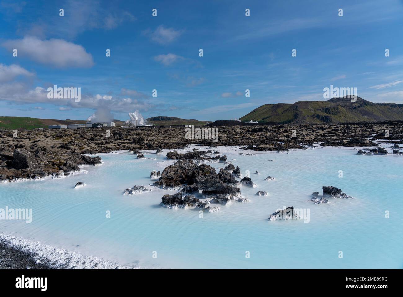 Thermal geyser heating plant near Blue Lagoon in Iceland Stock Photo ...