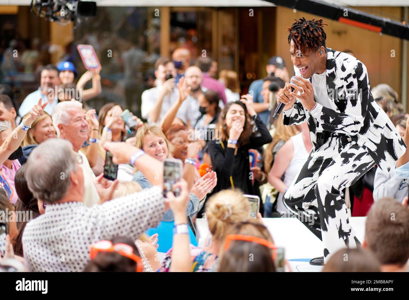 Jon Batiste performs on NBC's Today show at Rockefeller Plaza on Friday ...